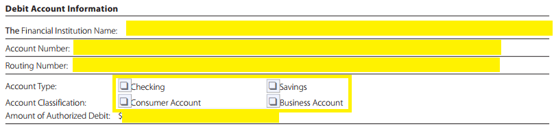 Free 1-Time ACH Payment Authorization Form - PDF