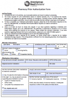 Free Amerigroup Prior Prescription (Rx) Authorization Form - PDF