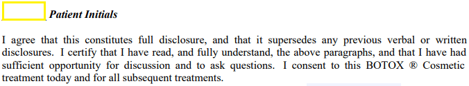 Free Botox Patient Authorization Consent Form - PDF
