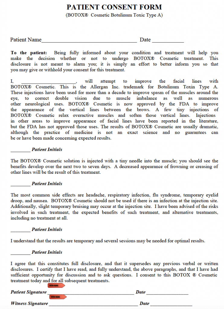 Free Botox Patient Authorization Consent Form - PDF