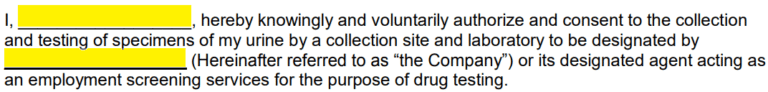 Free Drug and Alcohol Test Consent Form - PDF - Word
