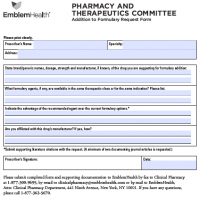 Free Emblem Health Prior Prescription (Rx) Authorization Form - PDF