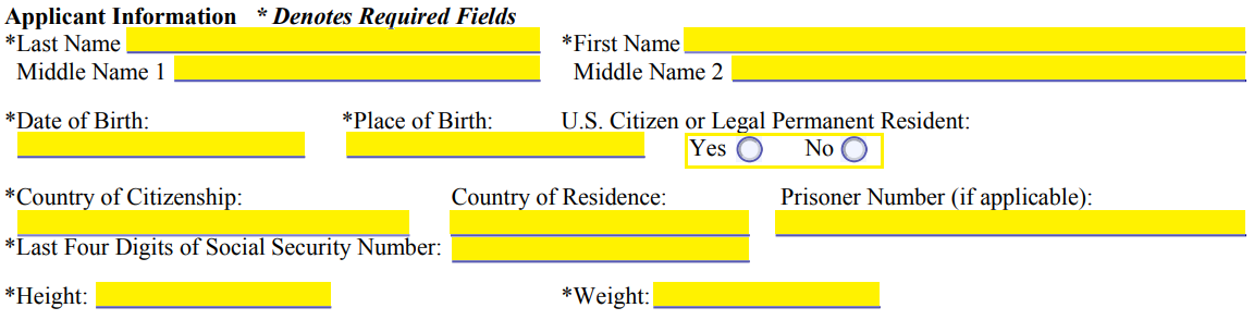 Free FBI Background Check Authorization – Form I-783 and FD-258 - PDF