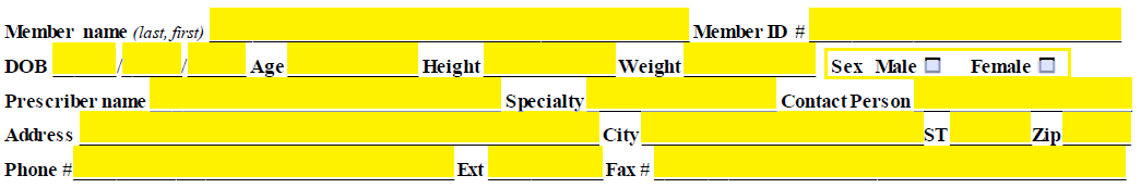 Free Fidelis Prior Prescription (Rx) Authorization Form - PDF
