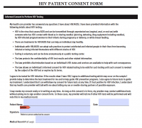 Free HIV Test Patient Consent Form - PDF