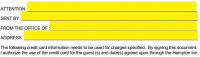Free Hampton Inn Credit Card Authorization Form - PDF - Word