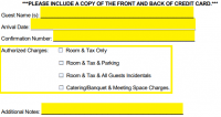 Free Hampton Inn Credit Card Authorization Form - PDF - Word