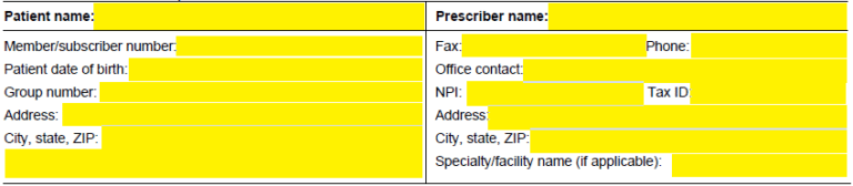 Free Humana Prior Prescription (Rx) Authorization Form - PDF