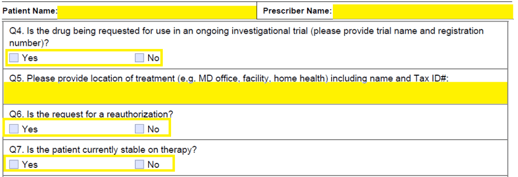 Free Humana Prior Prescription (Rx) Authorization Form - PDF