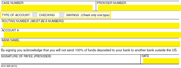 Free In-Home Supportive Services (IHSS) Direct Deposit Form - PDF