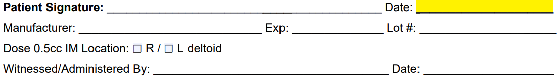 Free Flu Shot Consent Form – Influenza Vaccine - PDF