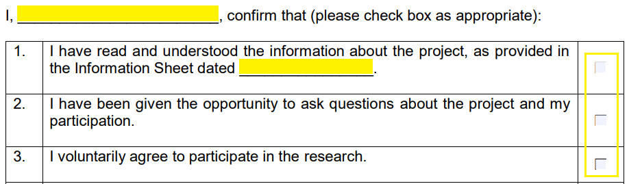 Free Informed Consent Form for Research – Example - PDF - Word