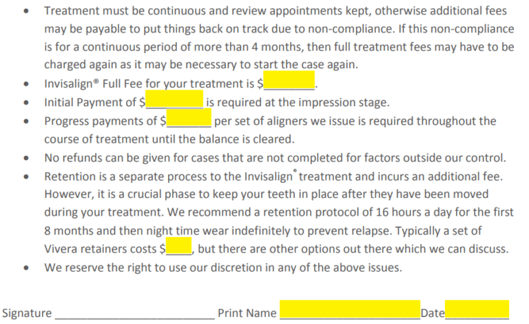Free Invisalign Consent Form - PDF