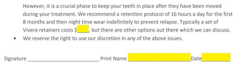 Free Invisalign Consent Form - PDF