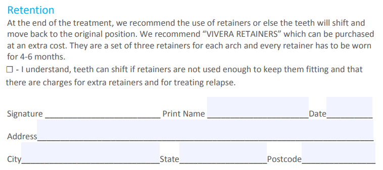 Free Invisalign Consent Form - PDF