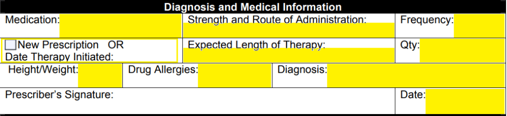 Free Medicare Prior Prescription (Rx) Authorization Form - PDF