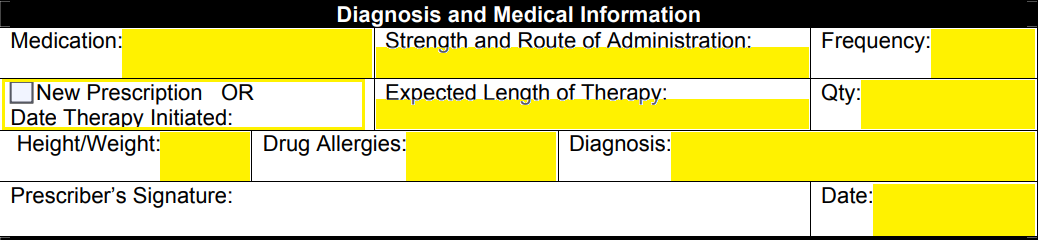 Free Medicare Prior Prescription (Rx) Authorization Form - PDF