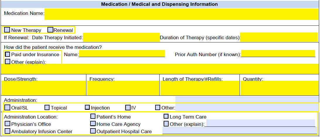 Free Molina Healthcare Prior Prescription (Rx) Authorization Form - PDF