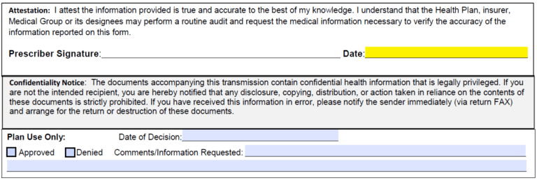 Free Molina Healthcare Prior Prescription (Rx) Authorization Form - PDF