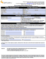 Free OptumRX Prior Prescription (Rx) Authorization Form - PDF