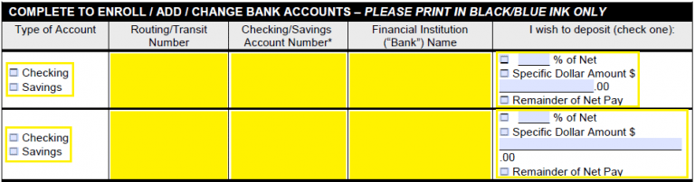 Free Paychex Direct Deposit Authorization Form PDF