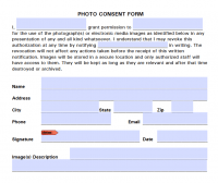 Free Photo Consent Form - PDF