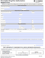 Free Providence Health Prior Prescription (Rx) Authorization Form - PDF