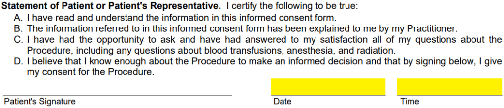 Free Surgery Consent Form - PDF