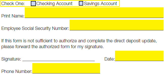 Free US Bank Direct Deposit Authorization Form - PDF