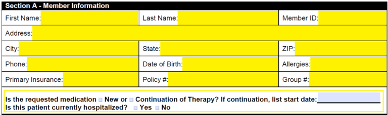 Free United Healthcare Prior Prescription (Rx) Authorization Form - PDF