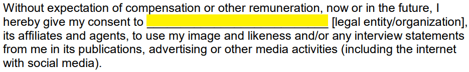 Free Video Consent Form - PDF